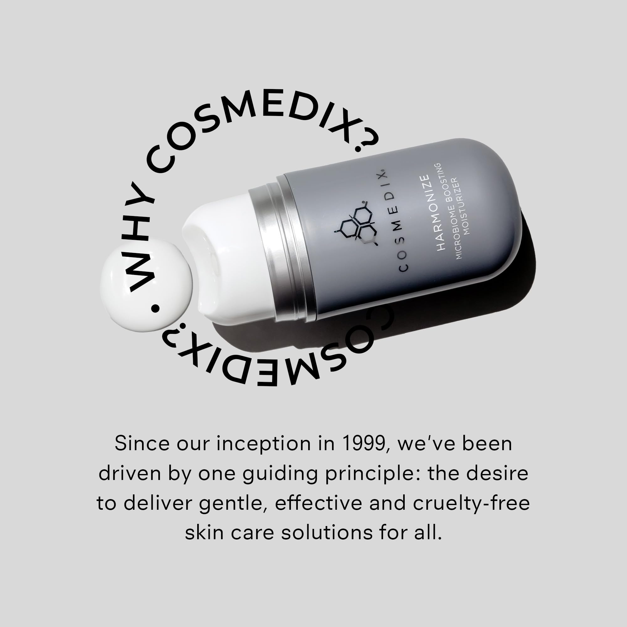 COSMEDIX Harmonize Microbiome Boosting Moisturizer - Ultra-Light Prebiotic Facial Skin Care Products for Softer, Smoother & Vibrant-Looking Skin - Face Lotion for All Skin Types
