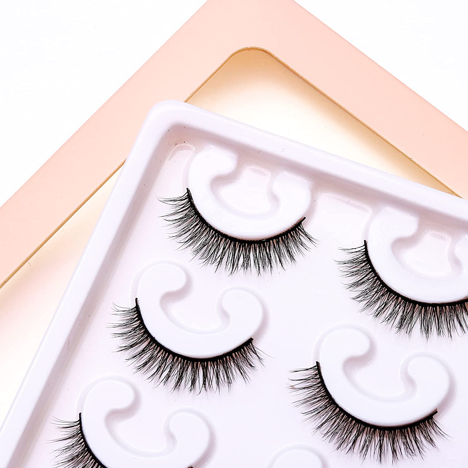 Short Eyelashes Natural Look 6D Wispy Mink Lashes 10 Pairs 100% Handmake Reusable Fake Eyelashe (Short-Natural_10pairs)