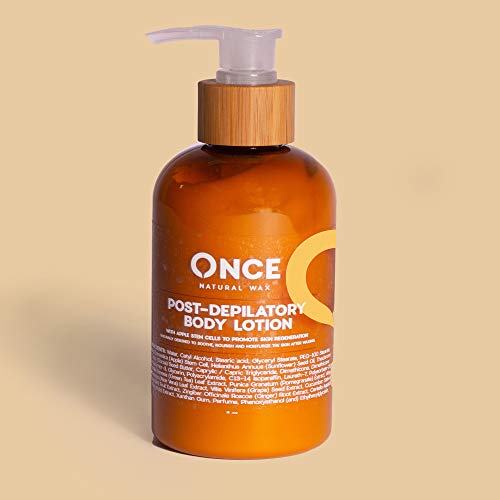Post Depilatory Body Lotion - Once Natural Wax - All Natural ingredients - Ideal to apply over the skin after waxing