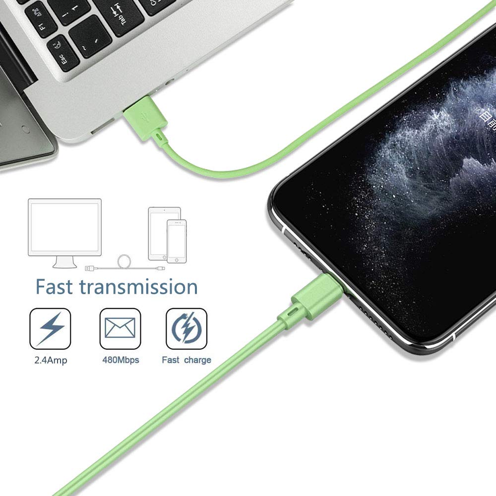 5 Pack 6ft iPhone Charger Cables MFi Certified Lightning Charging USB Data Cord High Speed Cable Compatible with iPhone 14 Pro Max Plus 13 Mini 12 11 X XS XR XS Max 8 7 iPad Pro iPad AirPods Pro