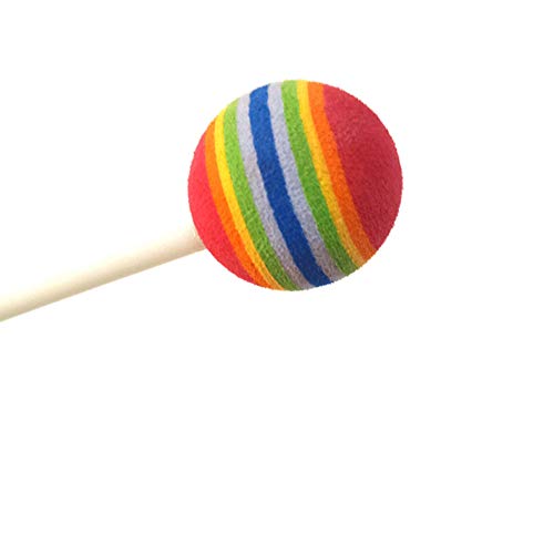 Cuteam Drum Mallet, 2Pcs/Set Lollipop Head Wooden Hand Percussion Drum MalletsĀ Children Music Toy 2pcs