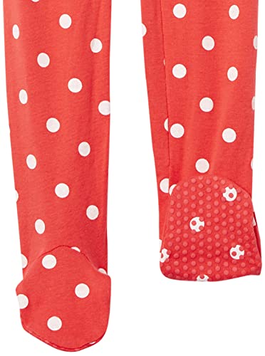 Amazon Essentials Baby Disney Star Wars Marvel Snug-Fit Cotton Footed Pajamas, 2-Pack Minnie Rainbow Chaser, 18 Months