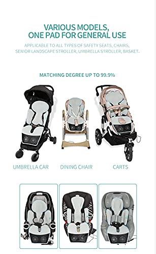 Pink Baby Seat Cooling Liner, Mesh Stroller Liner Infant Baby Cushion Pad Cool Seat for Stroller Safety Seat Dining Chair, with 2 Adjustable Fans and USB Powered