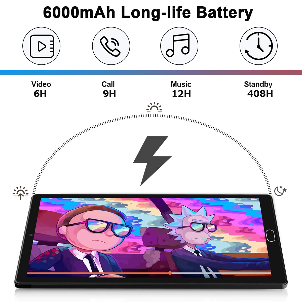 Tablet 10 inch, Android 11.0 GMS Tablets with 4GB RAM 64GB Storage, 128GB Expandable, Quad Core, 10" 1280x800 IPS HD Screen, 6000mAh Battery, 13 MP Camera Support 5.0 Bluetooth, GPS, Dual Wifi 5G＆2.4G