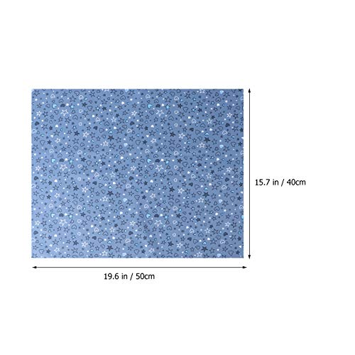 Healifty Floral Comforter 9Pcs Christmas Cotton Fabric Sheet Patchwork Cloth Quilting Precut Scraps Sewing Fabric for DIY Scrapbooking Mouth Cover Purse Bag Making 40x50cm (Blue) Floral Sheets