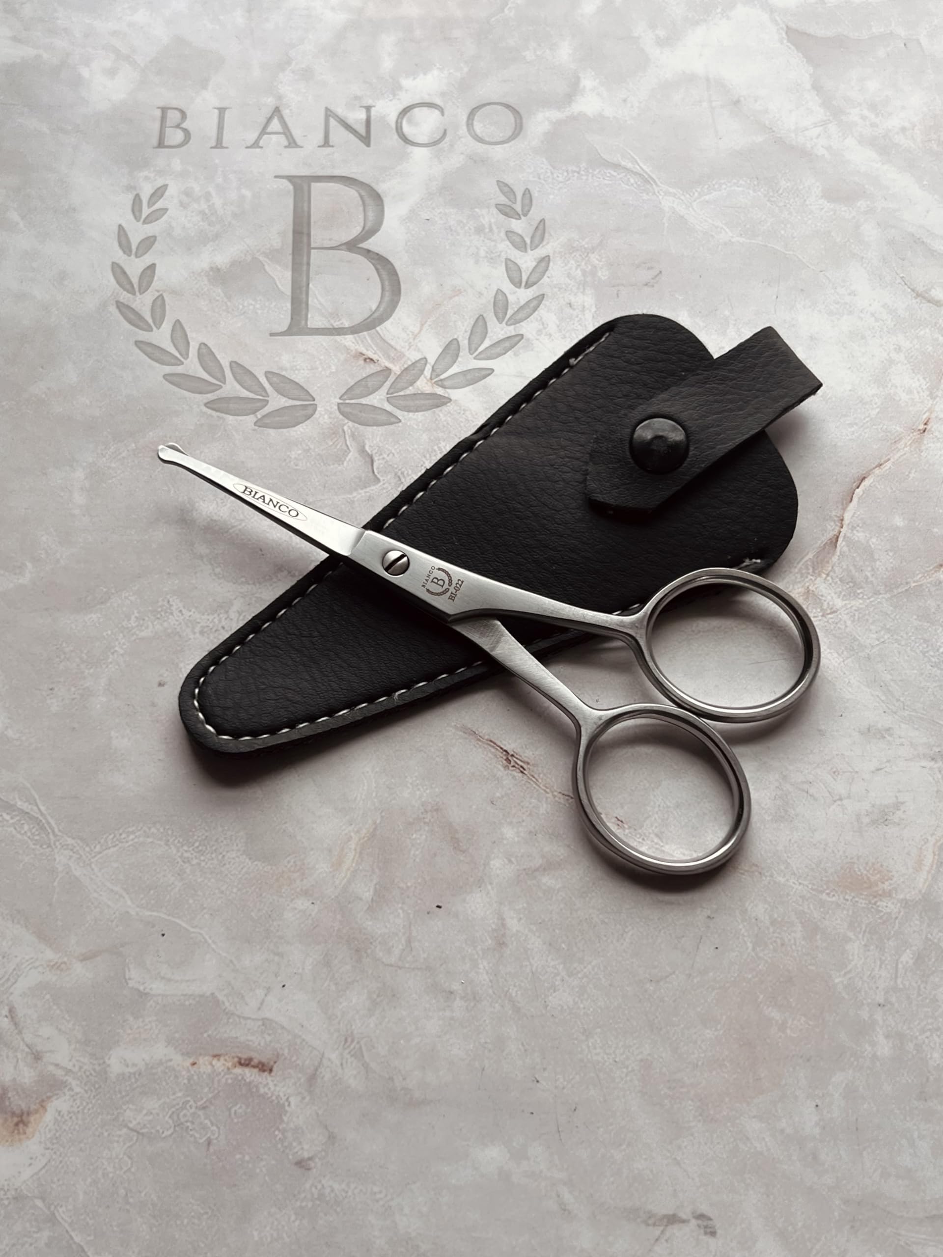 Bianco Instruments Nose Hair Scissors for Men and Women, Rounded Tip | Stainless Steel | Made in USA