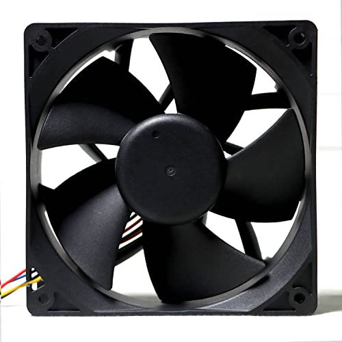 Dracaena 2 Pack Replacement Bitmain Fan for Antminer S9, T9, Z9, D3, E3, X3, L3+, 4pin, 120X120X38mm Cooling Fan, DC12V, 2.1A, 209CFM, 6000RPM, 65.2 dBA
