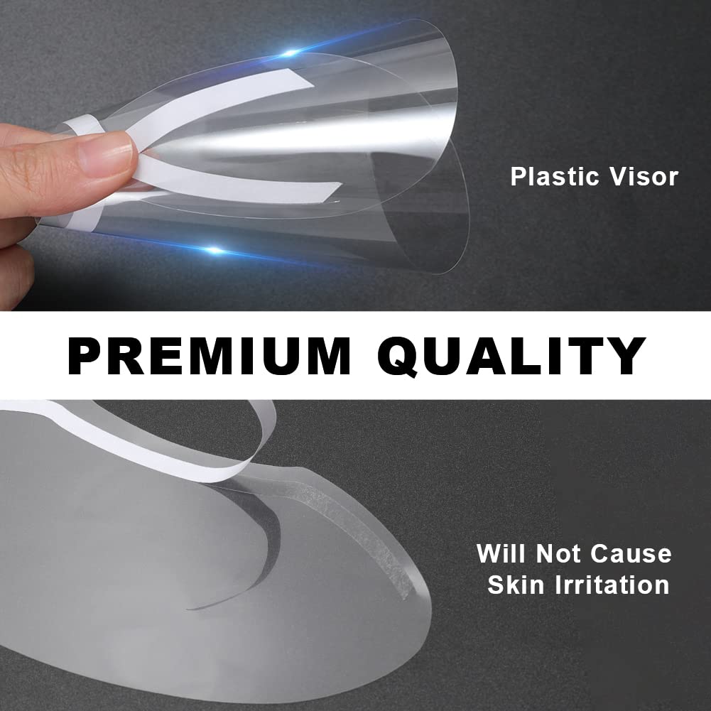 100PCS Face Shield for Shower, Clear Eyebrow Shower Visor for Adults Eyelash Extensions, Eyelid Surgery, Lash Aftercare for Salon Supplies & Permanent Makeup (100 pcs)