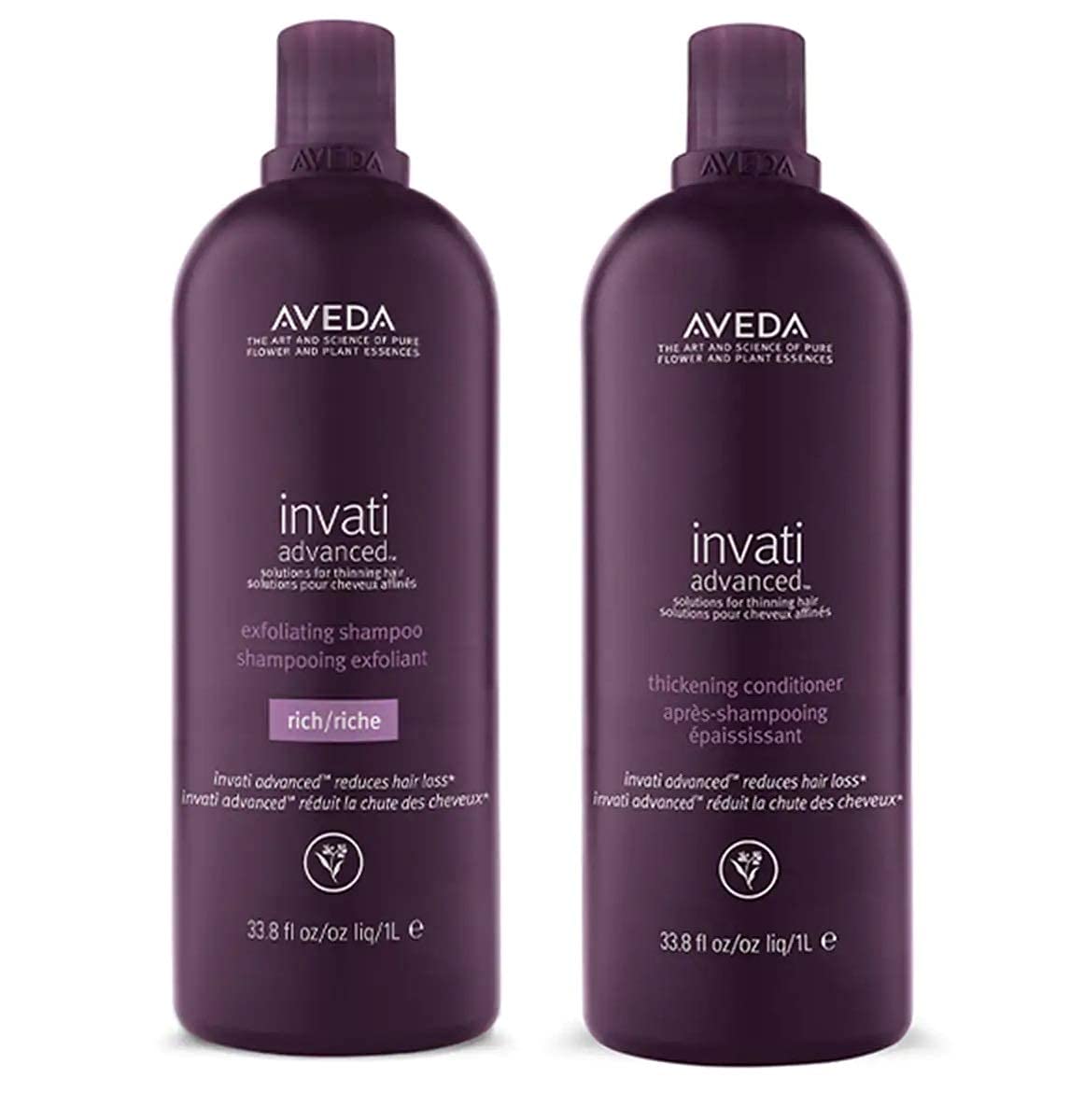 Aveda Invati Advanced Rich Exfoliating Shampoo and Thickening Conditioner 33.8 oz
