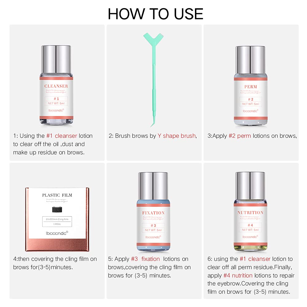 ibcccndc Lash Lift & Eyebrow Lamination Kit - Keratin DIY Instant Fuller Eyelash & Brow Lifting Kit - Ideal for Salon & Home, Long Lasting Formula Lasts 8 Weeks