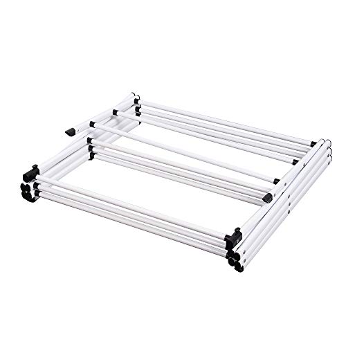 FKUO Household Indoor Folding Clothes Drying Rack, Dry Laundry and Hang Clothes,Towel Rack (Silver Gray)