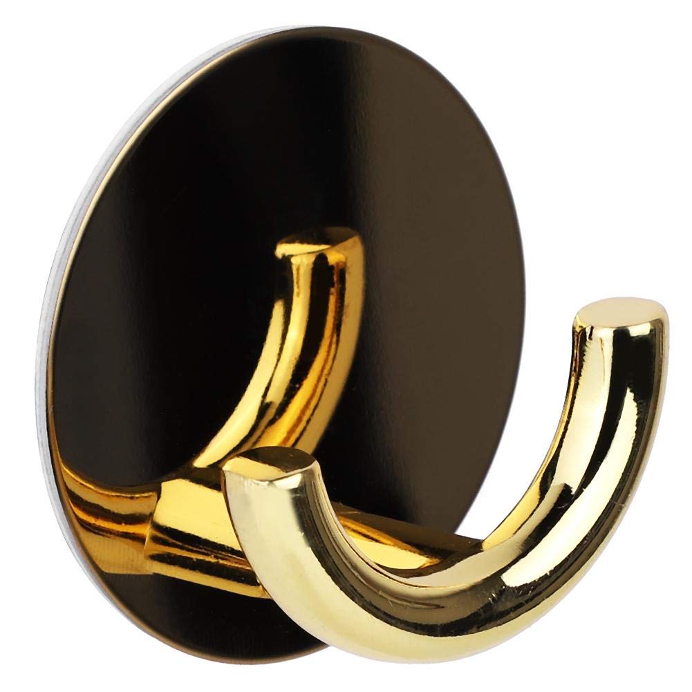 Yencoly Door Wall Hanger, Stainless Steel + Zinc Alloy Adhesive Hanger Hang Door Wall Kitchen Bathroom Kitchen Stand Storage Stainless Steel + Zinc Alloy Adhesive Hanger(Gold)