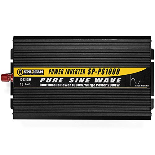 1000 Watt Pure Sine Wave Power Inverter by Spartan Power SP-PS1000 12V to 120V AC