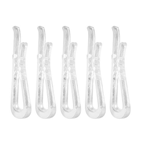 HONBAY 300PCS Clear Plastic U Shape Alligator Clips for Folding Shirt Ties Pants and Sheet