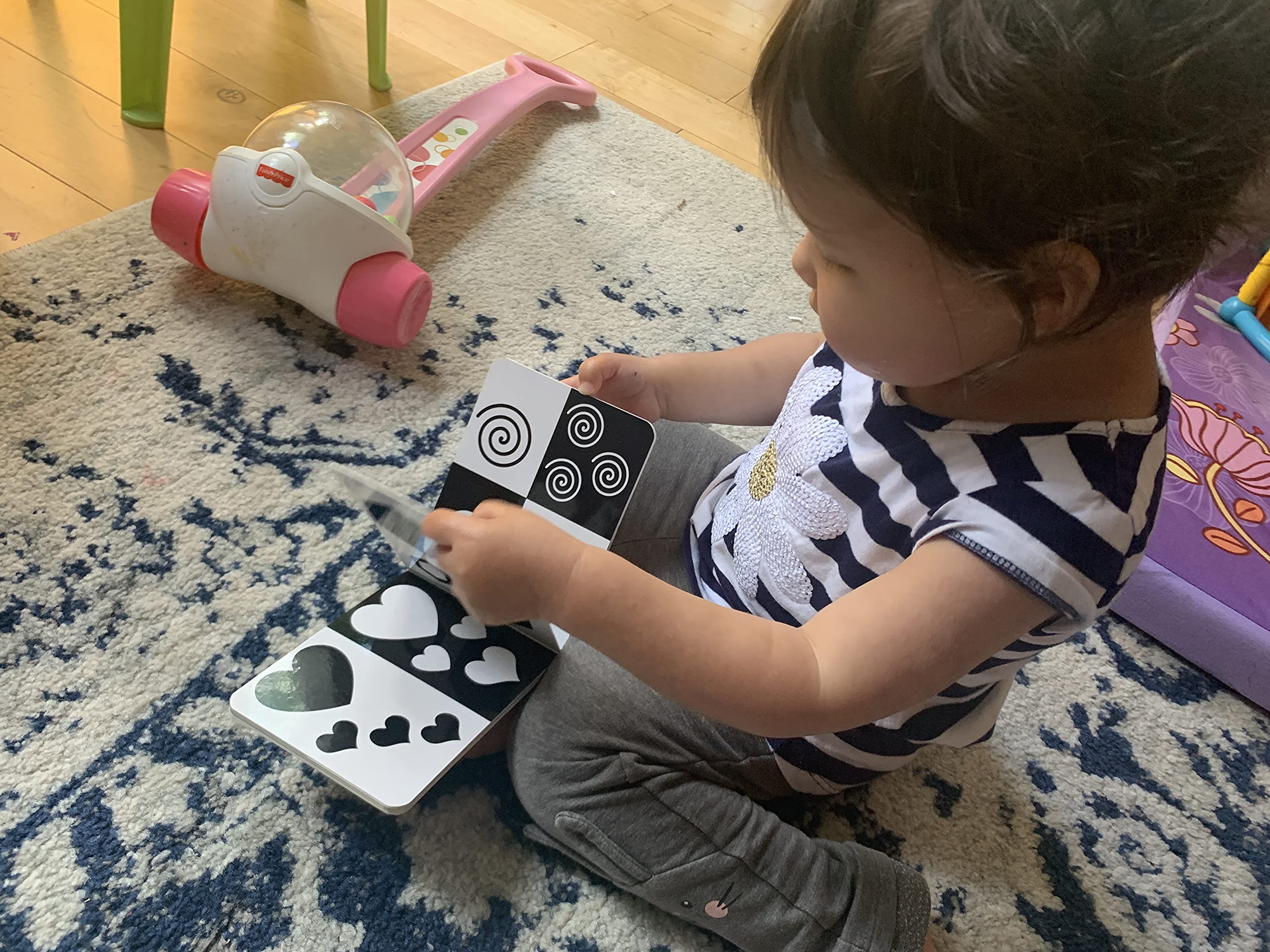 Bobu Baby High Contrast Shapes & Visual Stimulation for Infants | Black & White, Vibrant & Stimulating for Your Child | Extra Thick Non Rip Pages