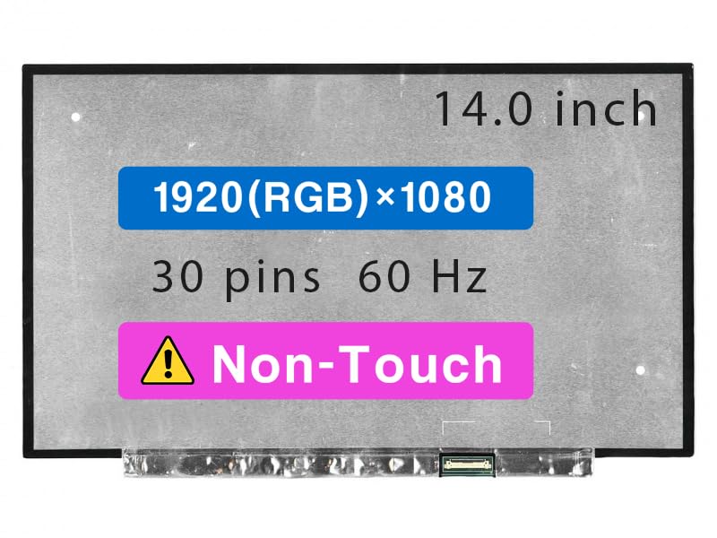 14.0" Screen Replacement for Lenovo Thinkpad L14 (1ST GEN) Model 20U2 LCD Display Panel 30 pin 60Hz (FHD 1920 * 1080 Non-Touch)