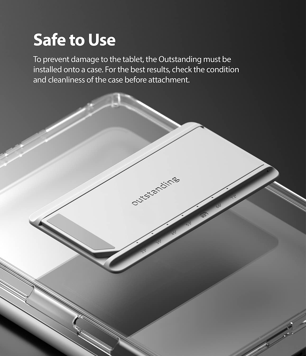 Ringke Fusion with Outstanding [Case + Stand] Compatible with iPad Pro 11 Inch Case (4th 2022, 3rd 2021, 2nd 2020, 1st 2018) Transparent Cover with Pencil Holder + Kickstand - Clear & Light Gray