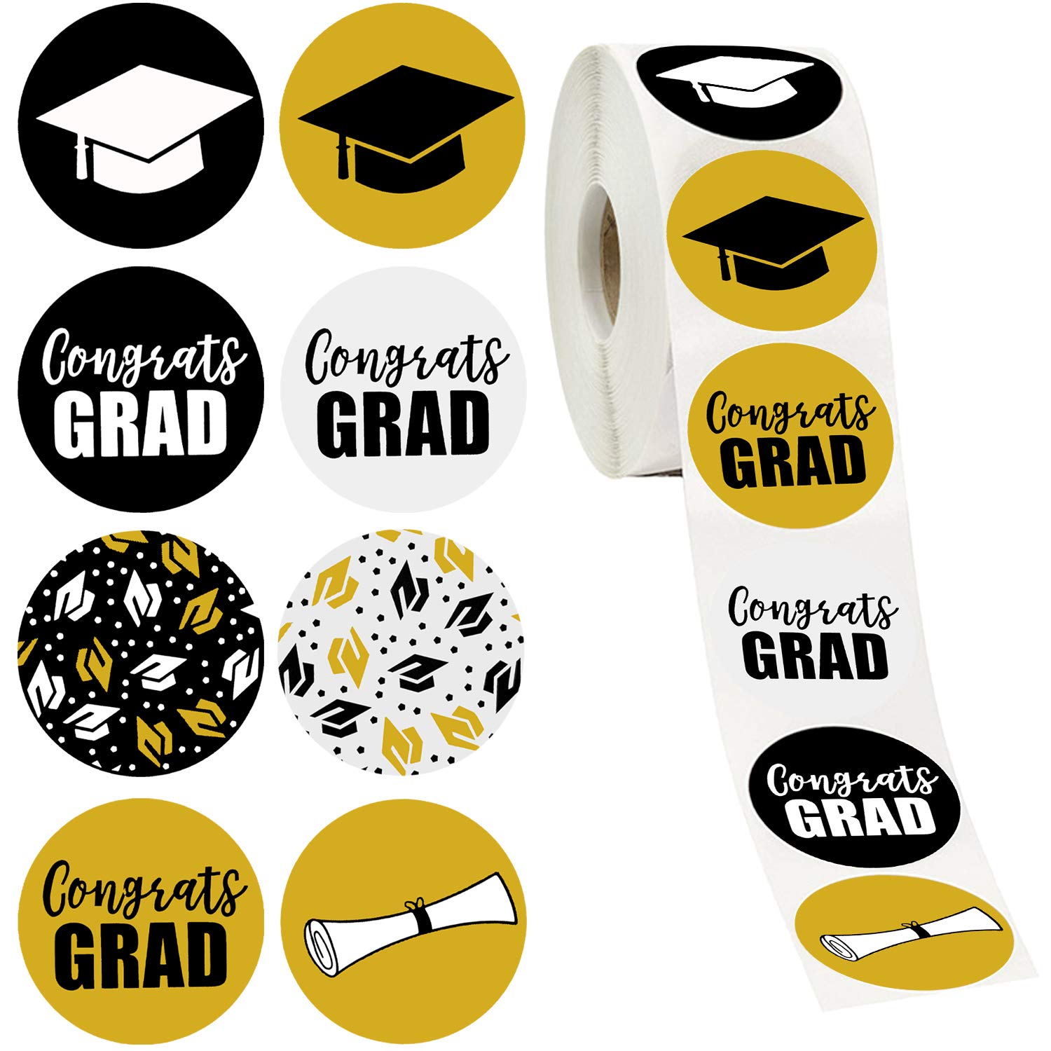 500Pcs Graduation Stickers Graduation Cap Stickers Congrats Grad Class of 2024 Stickers for Graduation Envelope Seals(1Inch)