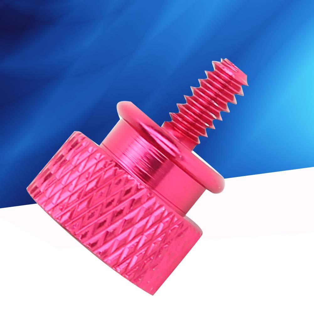 20 Pack Computer Case Thumbscrews, Fully Threaded 6-32 Teeth Knurled Thumb Screws, Aluminum Alloy Case Anodized Hand Fastener for Cover/Power Supply/PCI Slots/Hard Drives(pink)