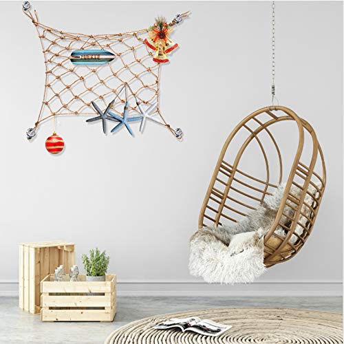 Besimple Parrot Bird Rope Hammock Swing Thick Chew Climbing Net Hemp Rope Ladder Toy Play Gym Hanging Swing Net(24''X20'')