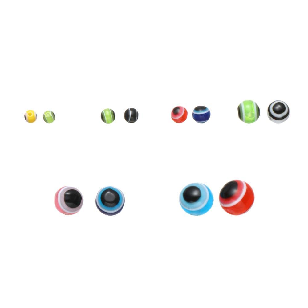 100 Pcs Plastic Mixed Color Fish Beads Set Fishing Line Beads Fish Beads Fishing Tackle Lure Tool for Streams Pond Lake River (10mm)