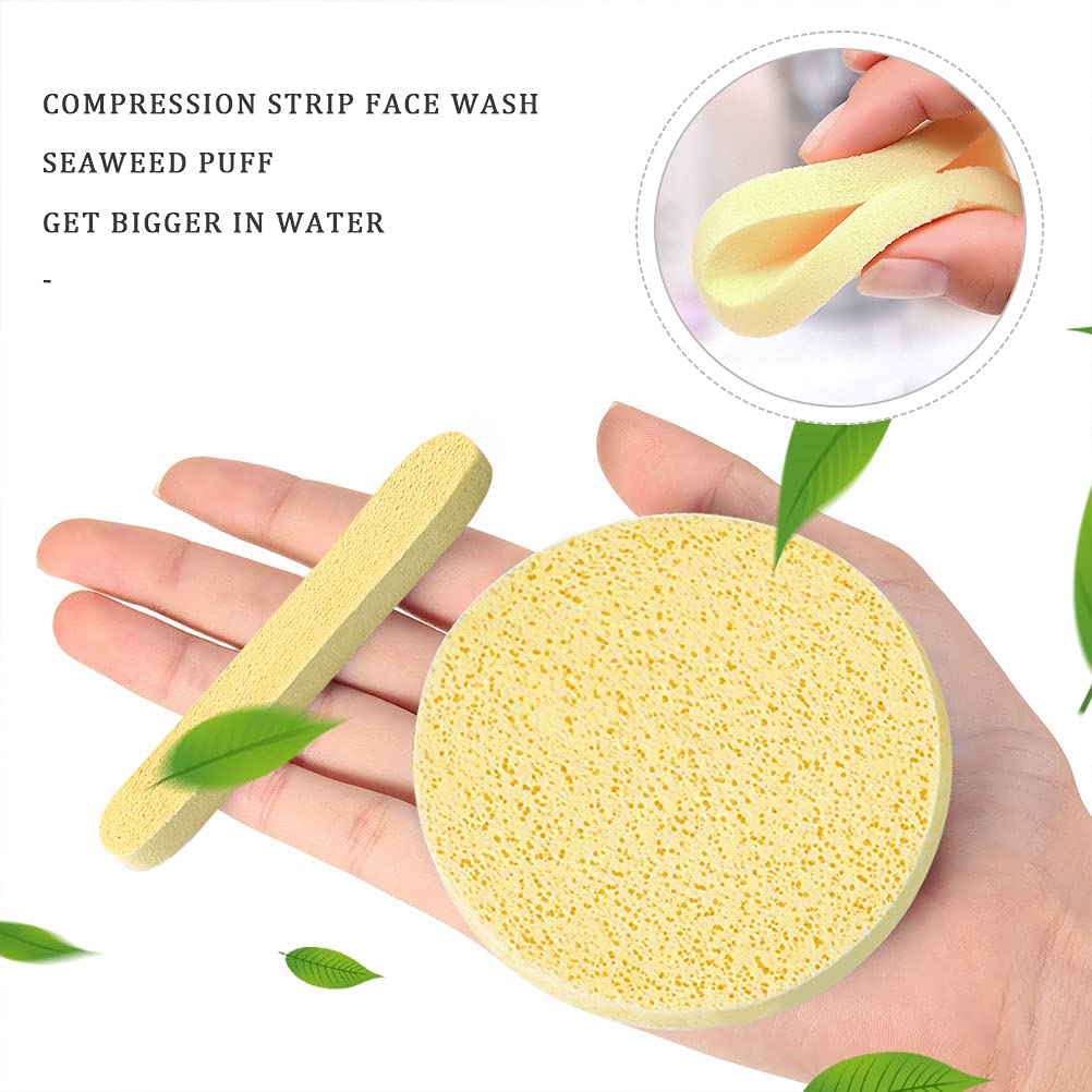 48 Pieces Compressed Facial Sponge for Estheticians Face Sponges for Cleansing, Professional Makeup Removal Sponge Pads Round Facial Sponges (Pink, Yellow, Blue, Purple)
