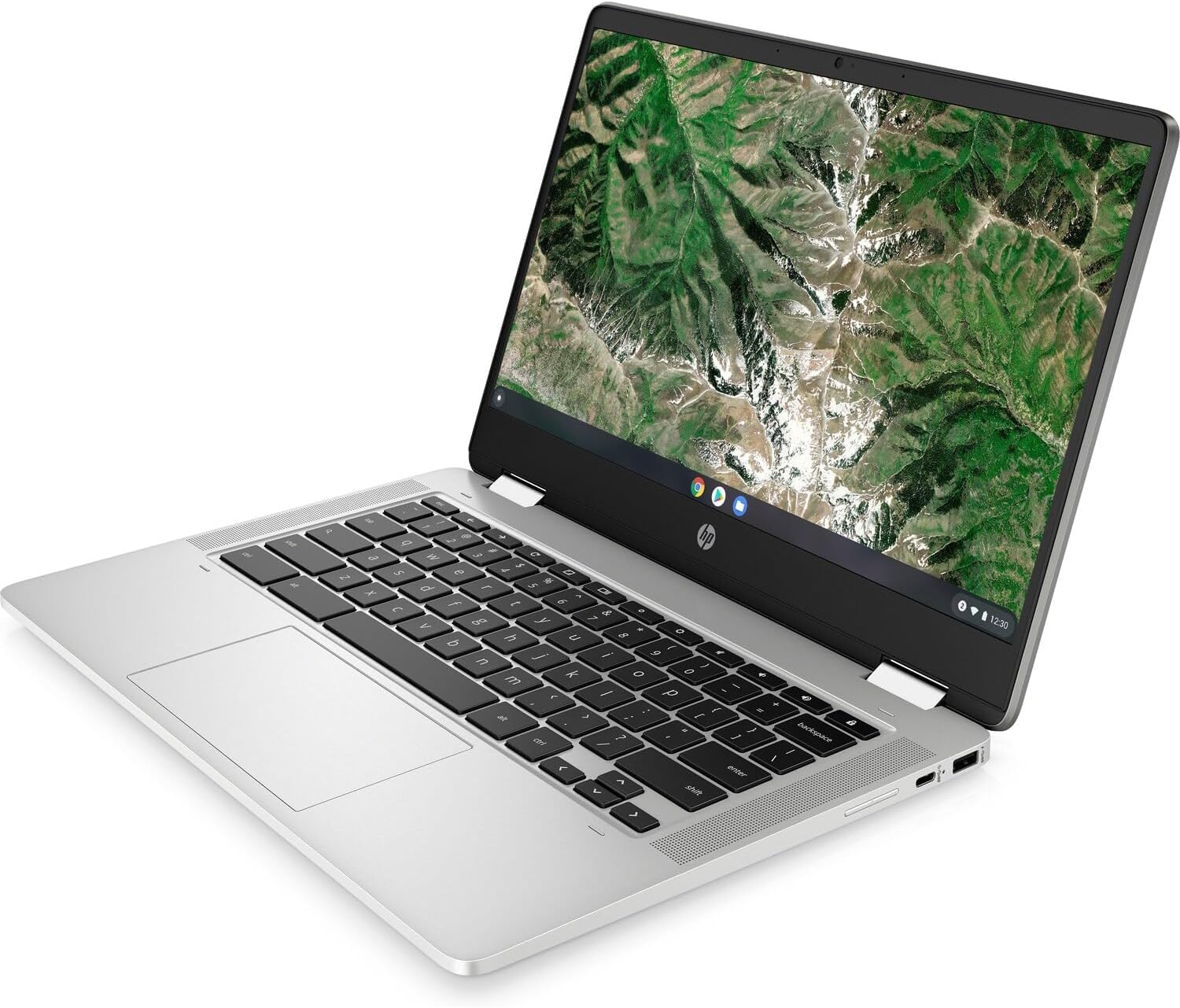 HP Chromebook x360 14-inch FHD Laptop , Pentium Silver N5030 4GB RAM, 64GB eMMC Computer Storage, 2-in-1 Touchscreen Notebook Tablet, Chrome OS, 14a-ca0097nr, Natural Silver (Renewed)