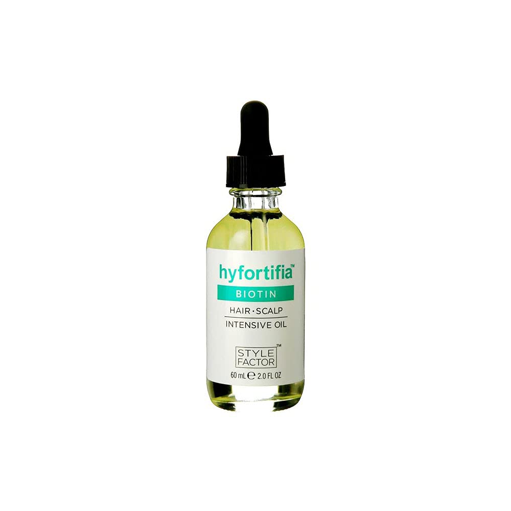 Style Factor hyfortifia™ Biotin Shampoo Conditioner Treatment | Shine Strengthen and Nourish | Made in USA (Hair Scalp Intensive Oil 2 Oz)
