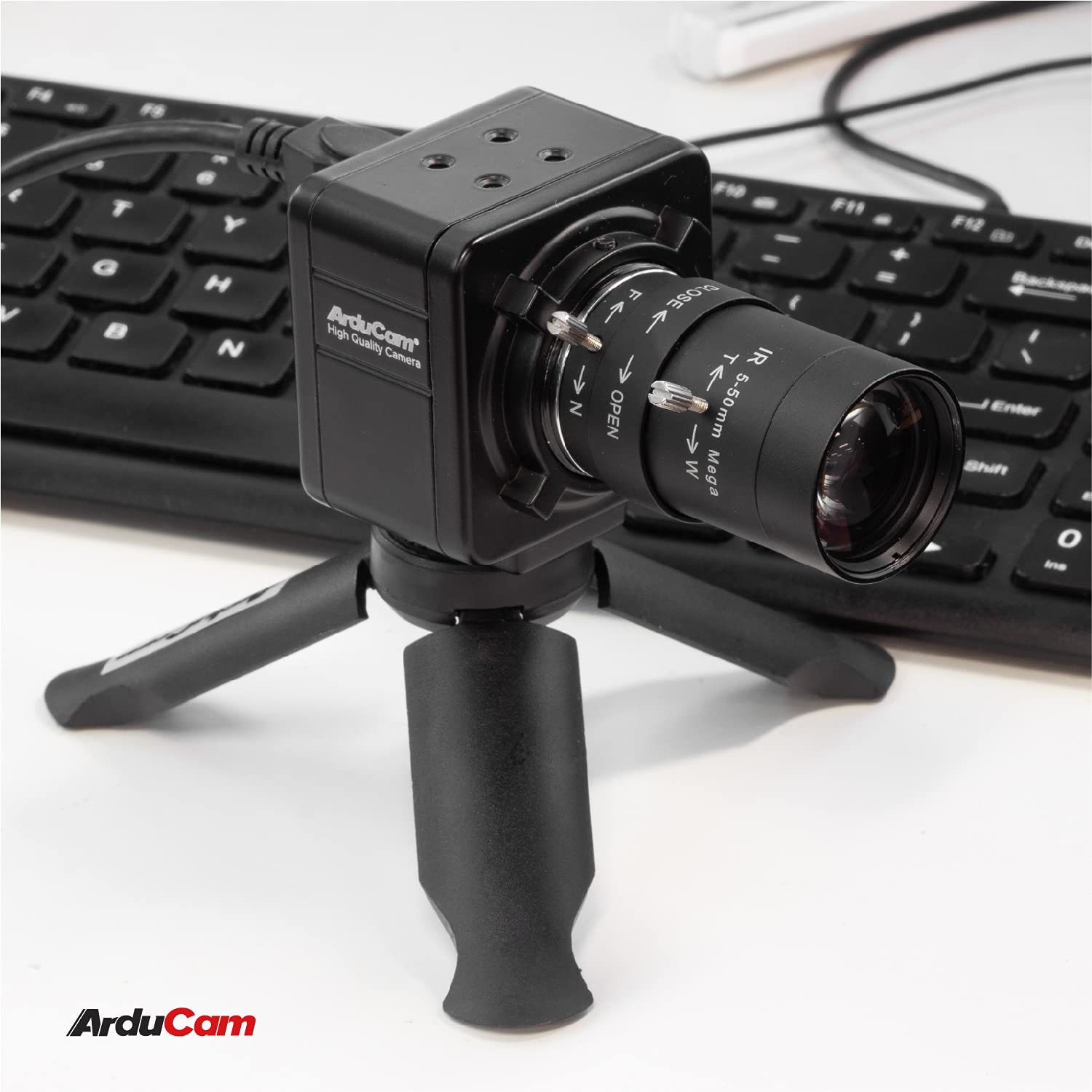 Arducam 5-50mm Varifocal Lens USB Camera, 1080P@30fps HDR Webcam with 1/2.7" HD CMOS AR0230 Sensor for Computer, Laptop, Desktop