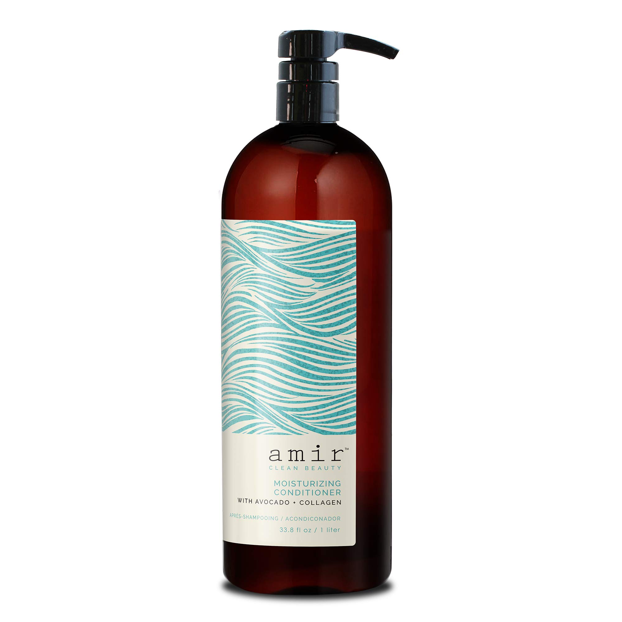 AMIR Clean Beauty Moisturizing Conditioner with Avocado & Collagen, Liter