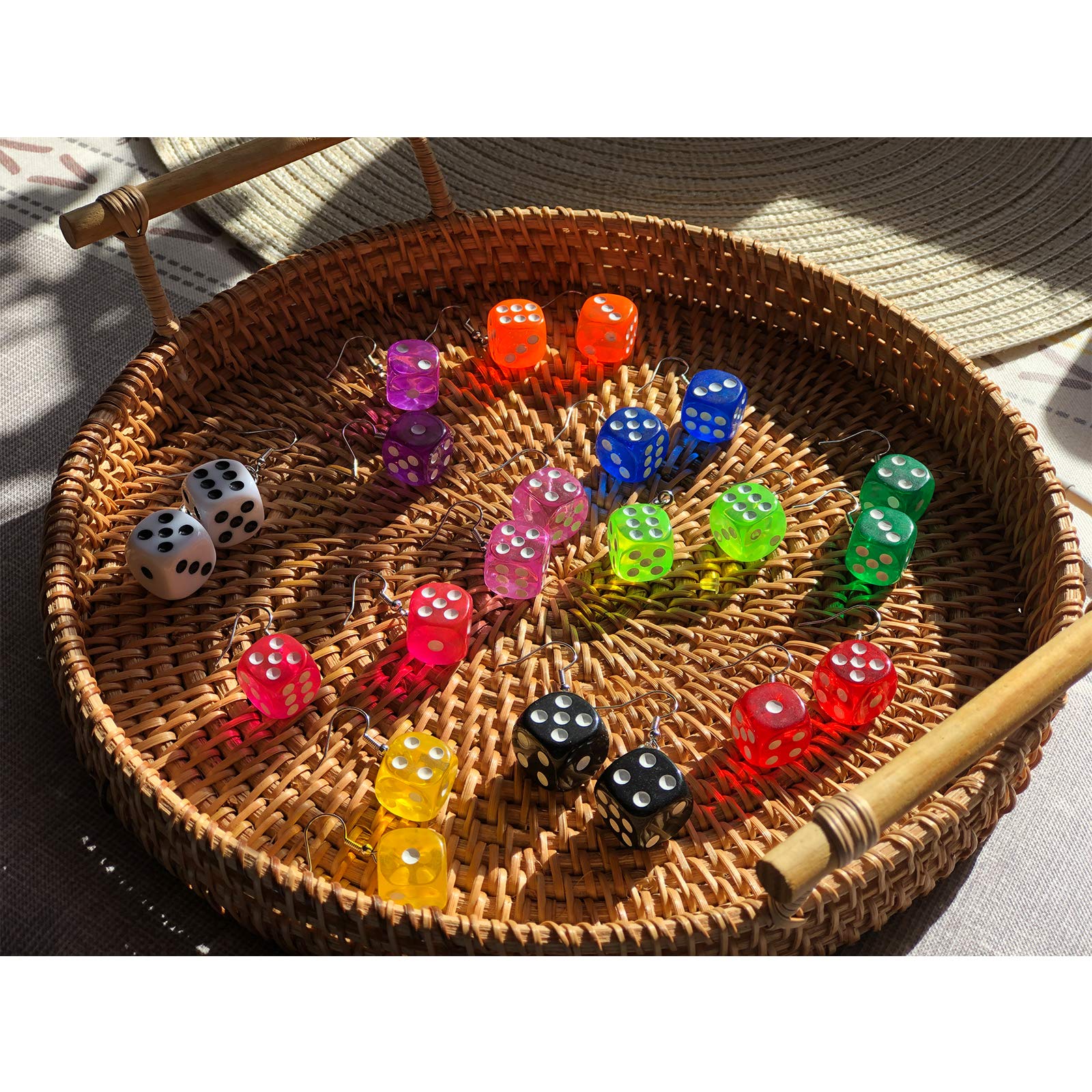 11 Pairs 3D Dice Earrings Funny Weird Aesthetic Cool Quirky Cute Kawaii Indie Earrings for Women