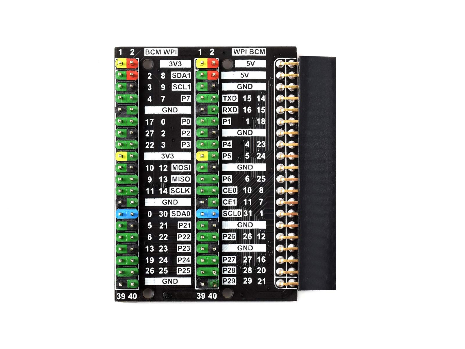 2X 40 PIN GPIO Header Adapter Color-Coded Header Expansion Board for Raspberry Pi 400,Easy Expansion