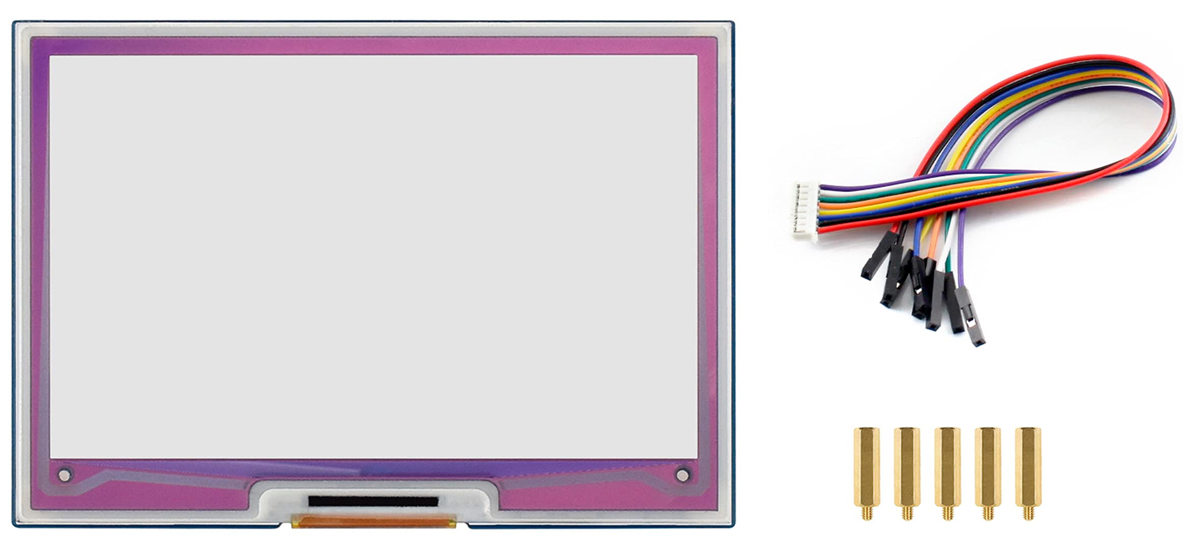 Bicool, 4.01inch ACeP 7Color EPaper Display HAT for Raspberry Pi and Jetson Nano, 640×400 Pixels EInk, SPI Interface,Low Power Consumption, Wide Viewing Angle