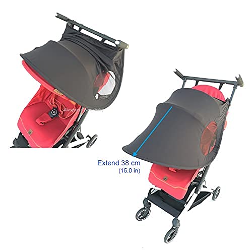 50+UPF Sunshade Extension Compatible with GB Pockit+ All City,Sun Visor UV Protect for Baby Stroller,Baby Stroller Summer Accessories, SUN002