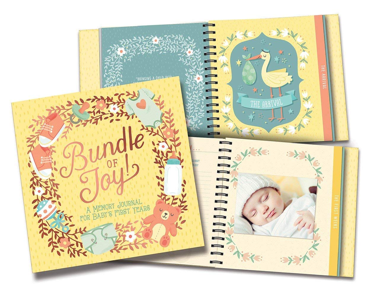 Studio Oh! Guided Pregnancy Journal Bump for Joy - 9" x 9" Bundled with Baby's First Years Guided Journal Bundle of Joy - 9" x 9"