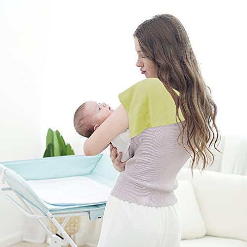 BlueSnail 6 Pack Large Baby Burp Cloths, Ultral Absorbent and Soft Double Layered Burping Cloths (Green+Gray Set)