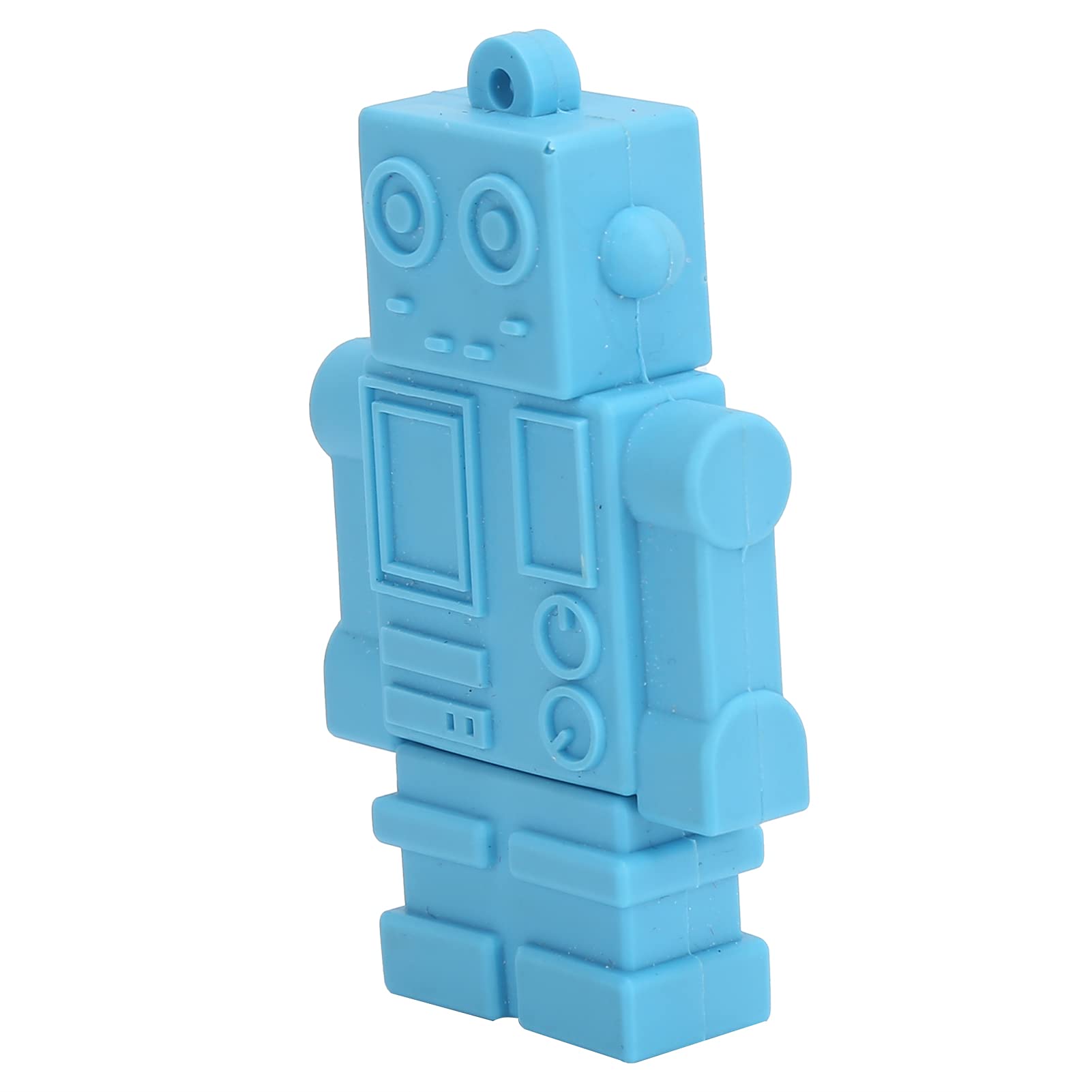 Cute USB Flash Drive, Novelty Cartoon Blue Robot Appearance Thumb Drive, Pendrive Memory Thumb Stick for Date Storage, Gifts for School Students Kids Children Teacher Collegue Employees (128GB)