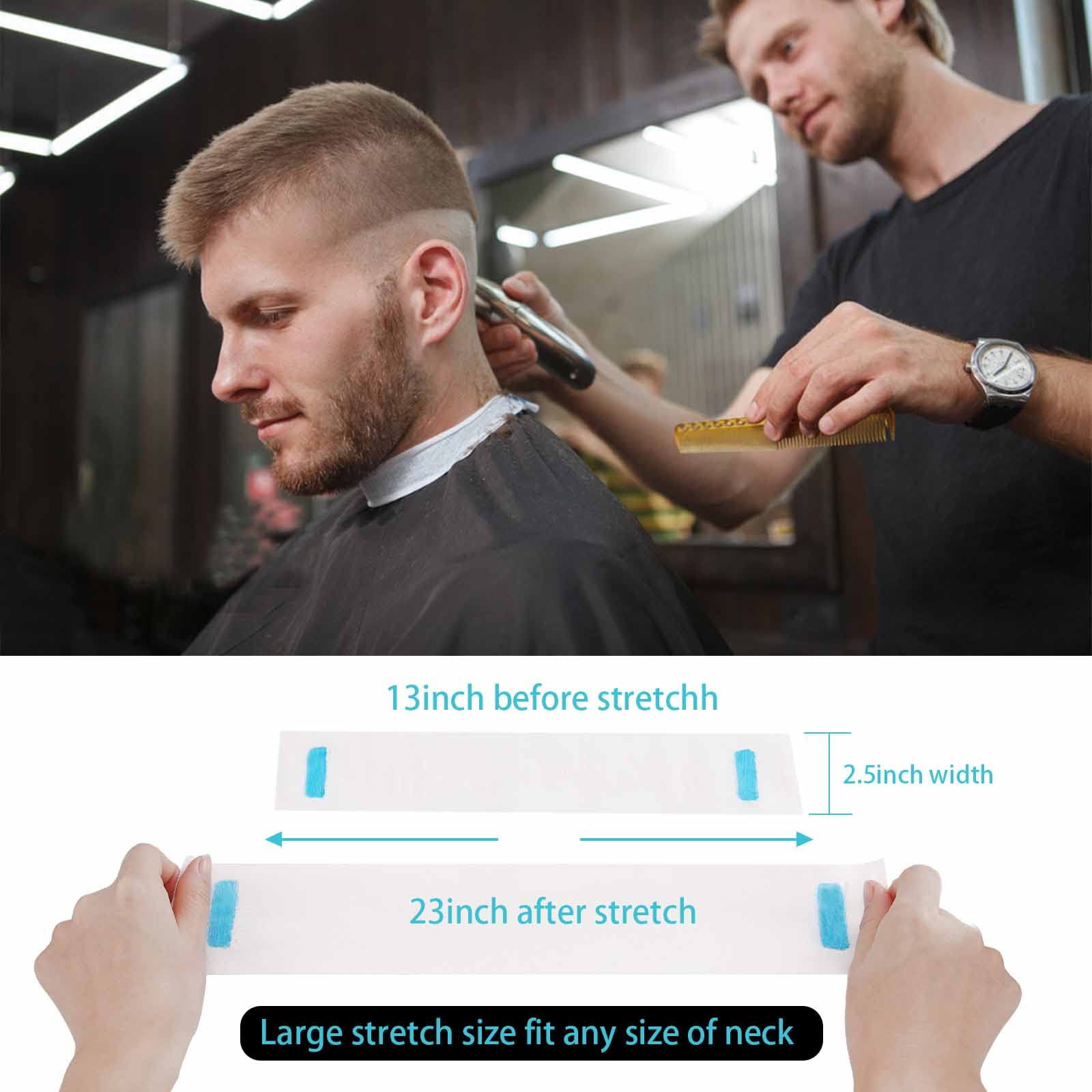 IOOROSE 5 Rolls Disposable Barber Paper Neck Strips Disposable Neck Paper,Professional Stretchy Paper Neck Band Protector Hairdressing Accessory Tool