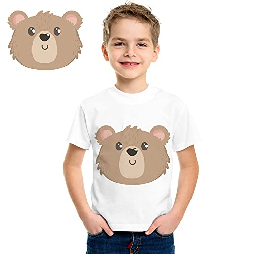 SATINIOR 6 Pieces Blank Sublimation T-Shirts White Polyester Toddler T-Shirts for Baby (Large) (Small)