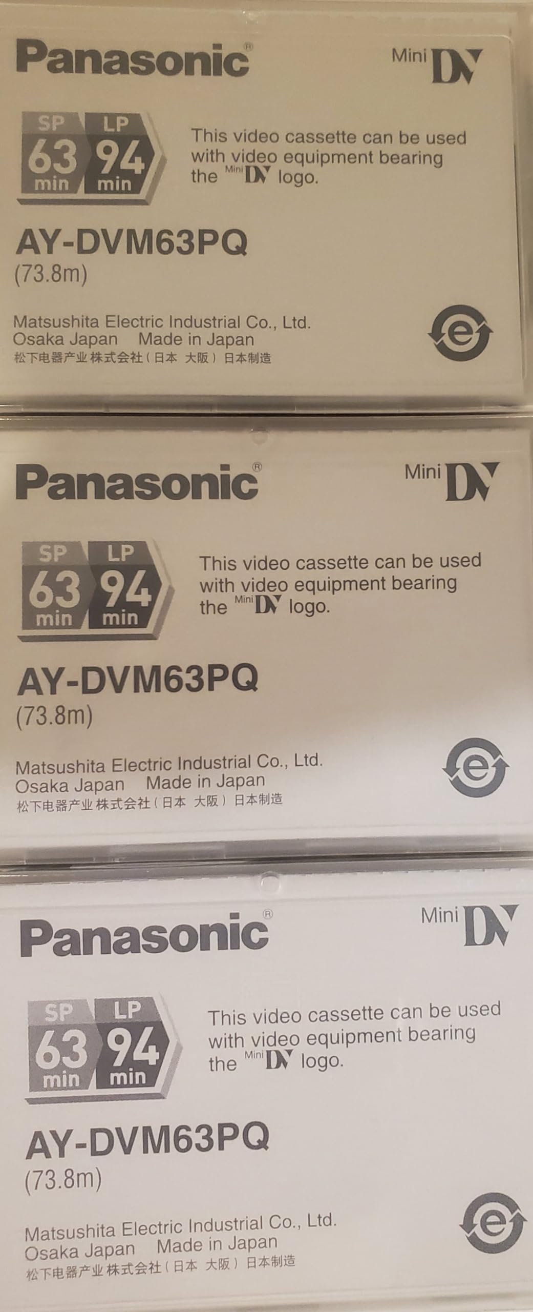3 Mini DV MiniDV TAPE for Panasonic PV-GS150 GS-150 GS
