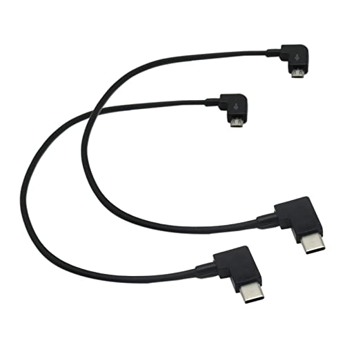 2X Cable for DJI Mavic PRO AIR Drone Remote Controller RC to Type-C USB Phone(Black)