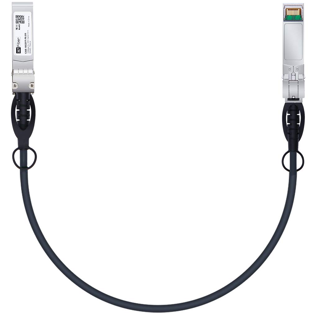 1.25G SFP Cable, SFP DAC, 0.5-Meter(1.64ft), 1GBASE-CU Passive Direct Attach Copper Twinax Cable for Cisco SFP-H1GB-CU0.5M, Meraki, Ubiquiti,UniFi, Mikrotik, Fortinet, Netgear, D-Link and More