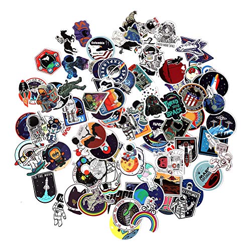 100pcs Space Stickers for Water Bottle Laptop,Waterproof Vinyl NASA Stickers Pack, Space Theme Gifts for Adults Teens Kids Boys Stickers for Ipad MacBook Skateboard Decals