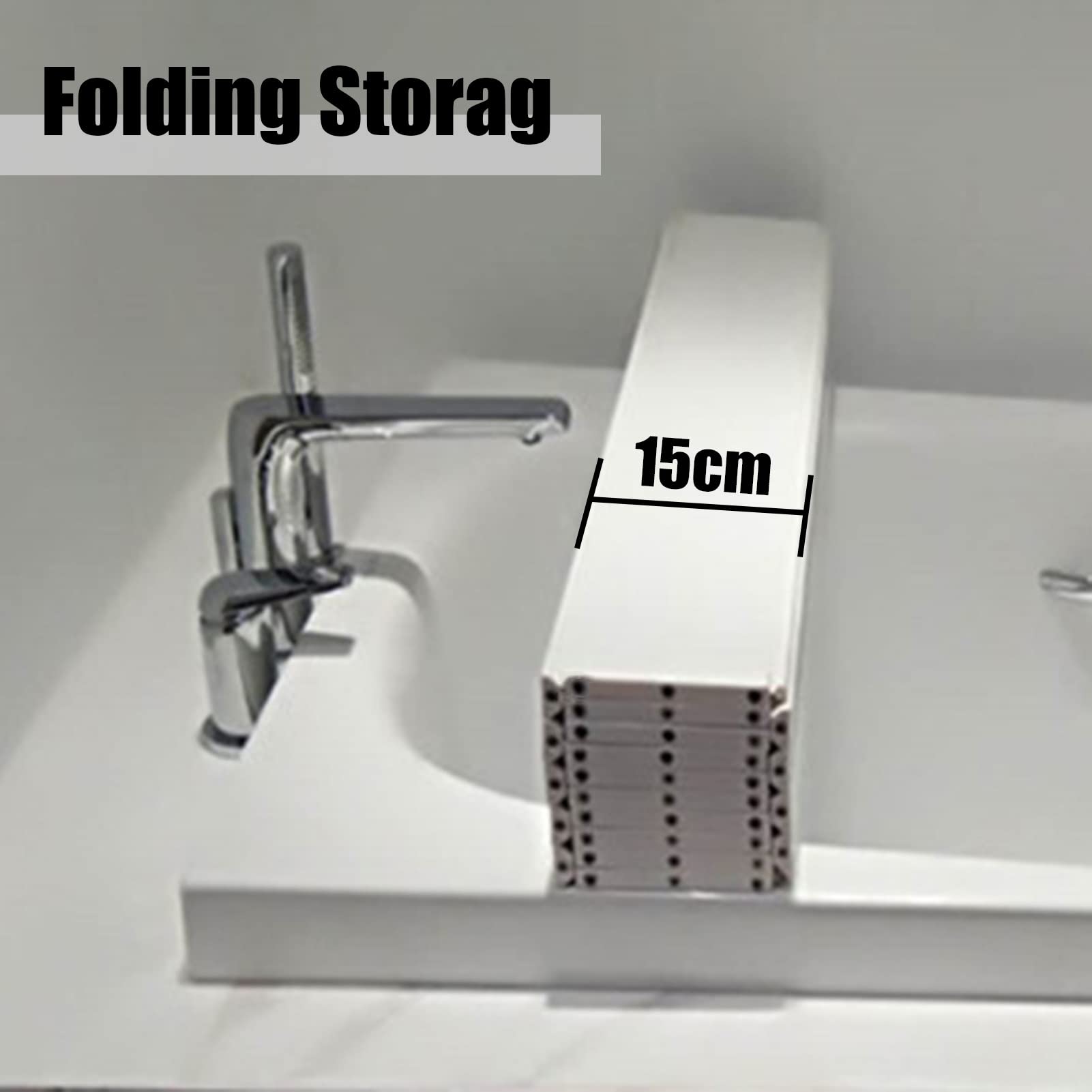 1.2cm Foldable Bathtub Tray Bathtub Cover, Dustproof Board Bathtub Insulation Cover, Waterproof Bathtub Shutter Bath Lid for Home Spa Bath Tray (Color : White, Size : 80x150x1.2cm)