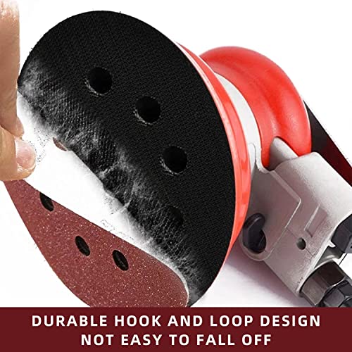 100PCS 5 Inch 8 Holes Sanding Discs 60 120 240 400 600 800 1000 1200 1500 2000 Grit Sandpaper Sander Round Sand Paper (100pcs 60-2000 grit)