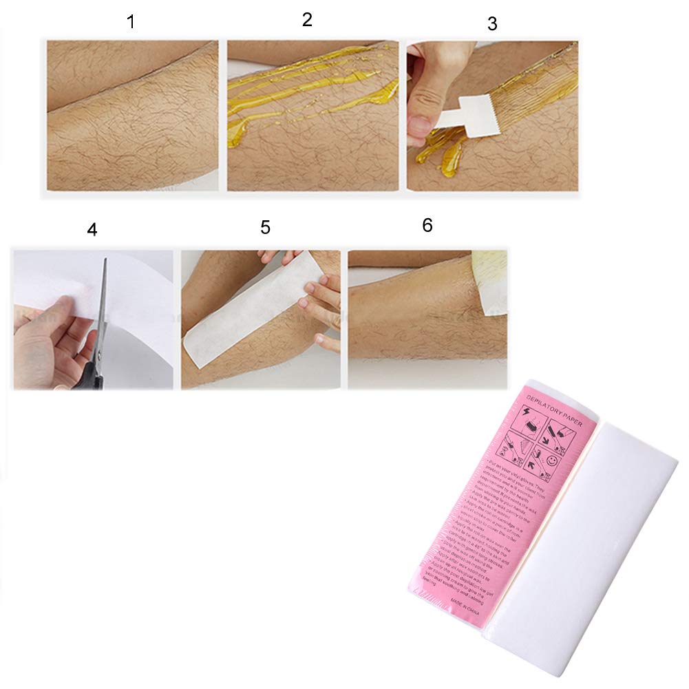BlingKingdom 100pcs Paper Wax Waxing Strips for Arms Legs Lip Eyebrow Oxter of Women and Men