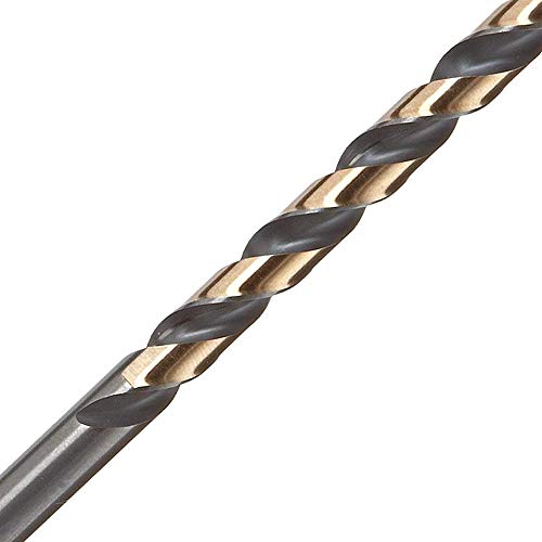 12 PCS,1/8", HSS Black and Gold Coated Twist Drill Bits, Metal Drill, Ideal for Drilling on mild Steel, Copper, Aluminum, Zinc Alloy etc. Pack in Plastic Bag