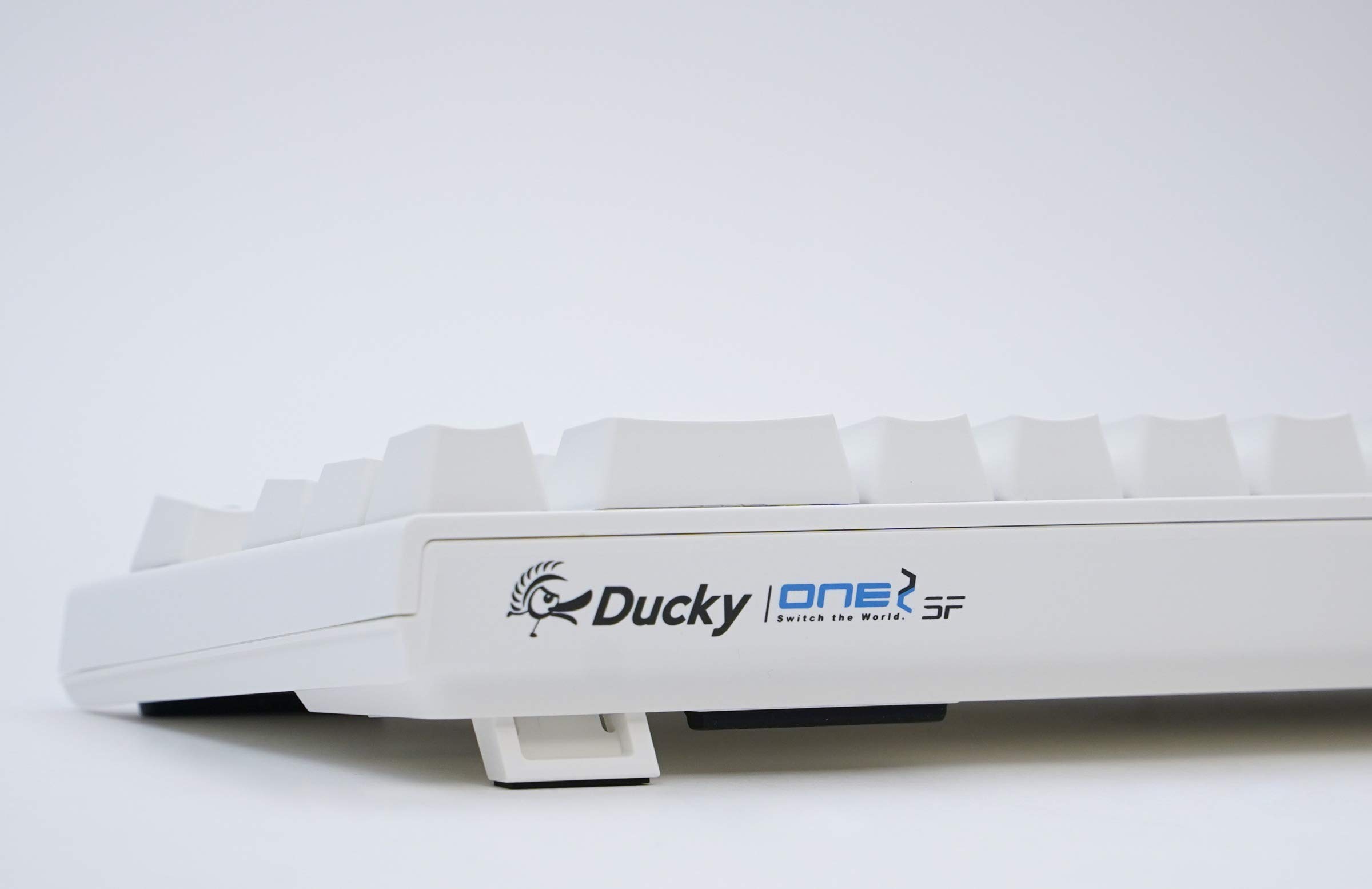 Ducky One 2 SF RGB Pure White RGB LED 65% Double Shot PBT Mechanical Keyboard (Cherry MX Silent Red)
