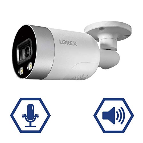 Lorex 4K Security Camera System, Fusion 8-Channel 2TB NVR System with 4 Wired Smart Deterrence 4K (8MP) IP POE Cameras, 150FT Night Vision