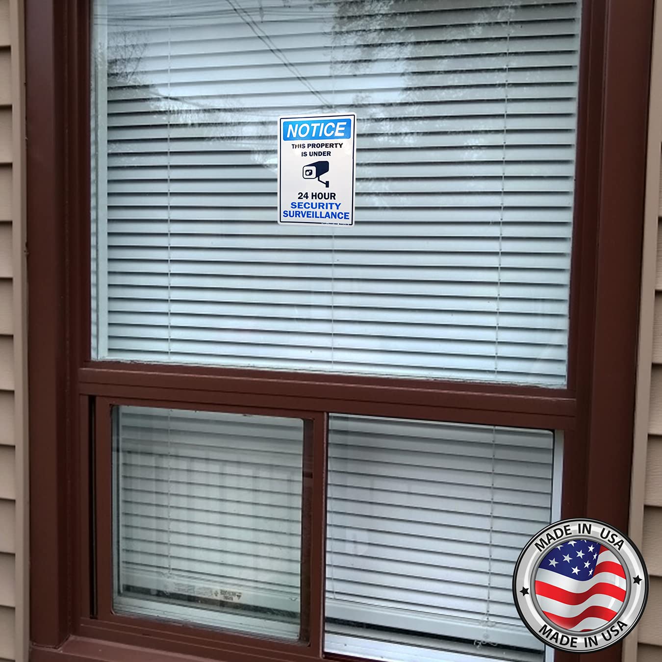 Psyfer® (Fade-Free) 13 Pack - Small Security Camera Audio & Video Outdoor Stickers [Made in USA]